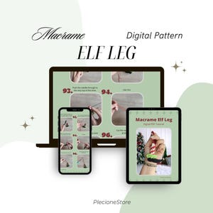 Tutorial PDF of Macrame Elf Legs, DIY Holiday Craft, Christmas Tree ...