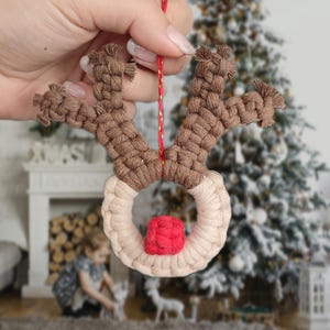 Macrame Reindeer Tutorial: DIY Christmas Ornament (PDF Download) - Etsy