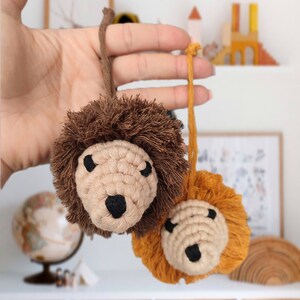Macrame Lion & Hedgehog PDF Tutorial: DIY Animal Keychain Pattern (digital Download) - Etsy