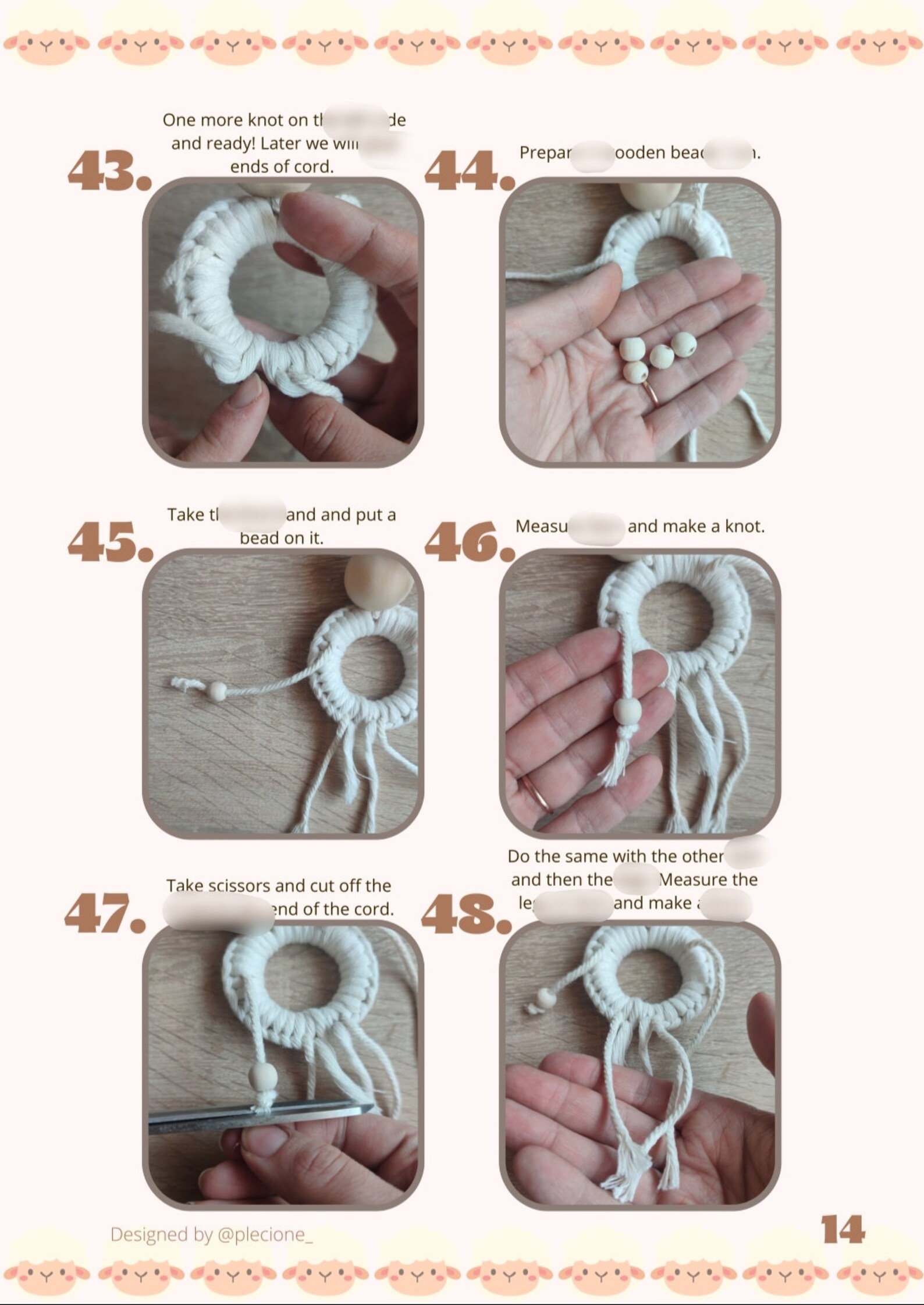 Macrame Sheep PDF Tutorial: DIY Car Charm Decor (digital Pattern) - Etsy