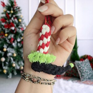 Tutorial PDF of Macrame Elf Legs, DIY Holiday Craft, Christmas Tree ...