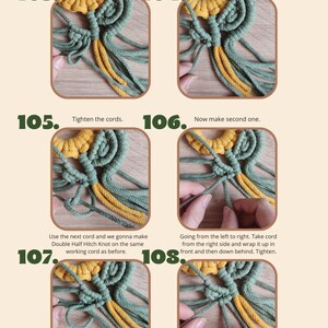 Macrame Sunflower PDF Tutorial: DIY Car Charm, Keychain Pattern ...