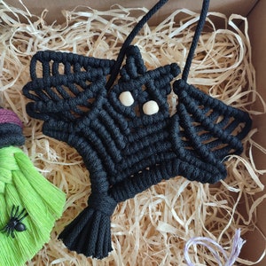 Macrame Halloween Ornament Set/ Halloween Decor/handmade Spooky ...
