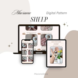 Macrame Sheep PDF Tutorial: DIY Car Charm Decor (digital Pattern) - Etsy