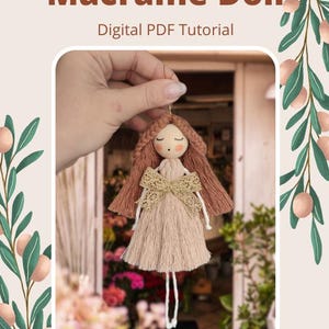 Macrame Doll Tutorial PDF: Angel Christmas Decoration Pattern (digital ...