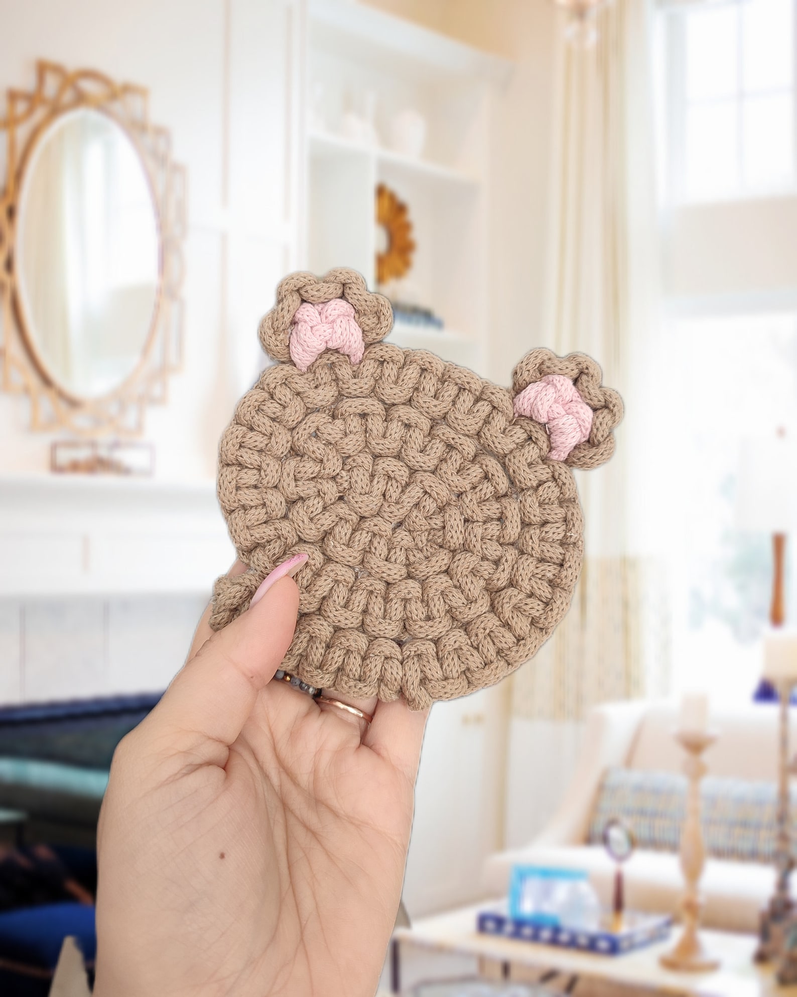 Macrame Bear Coaster PDF Tutorial: Animal DIY Pattern - Etsy