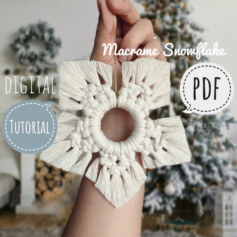 Macrame Snowflake - Etsy