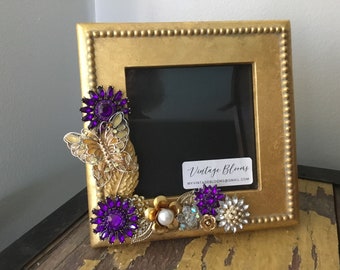 Purple and Gold Picture Frame - Etsy