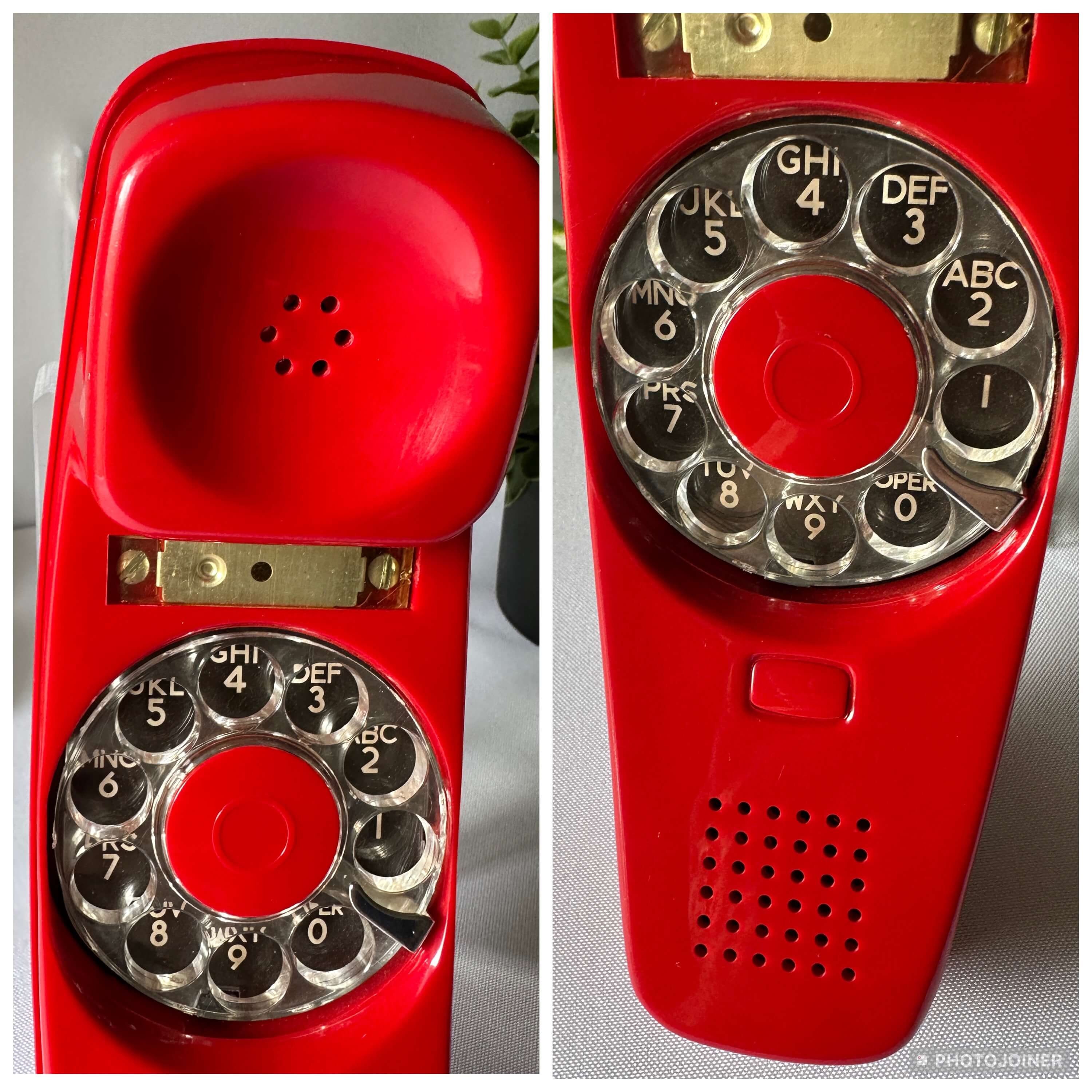 1960s Red Rotary Dial Telephone Handset a Vintage 60s Phone Collector ...