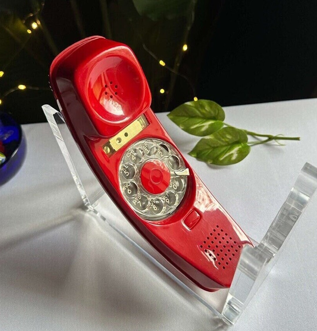 1960s Red Rotary Dial Telephone Handset a Vintage 60s Phone Collector ...