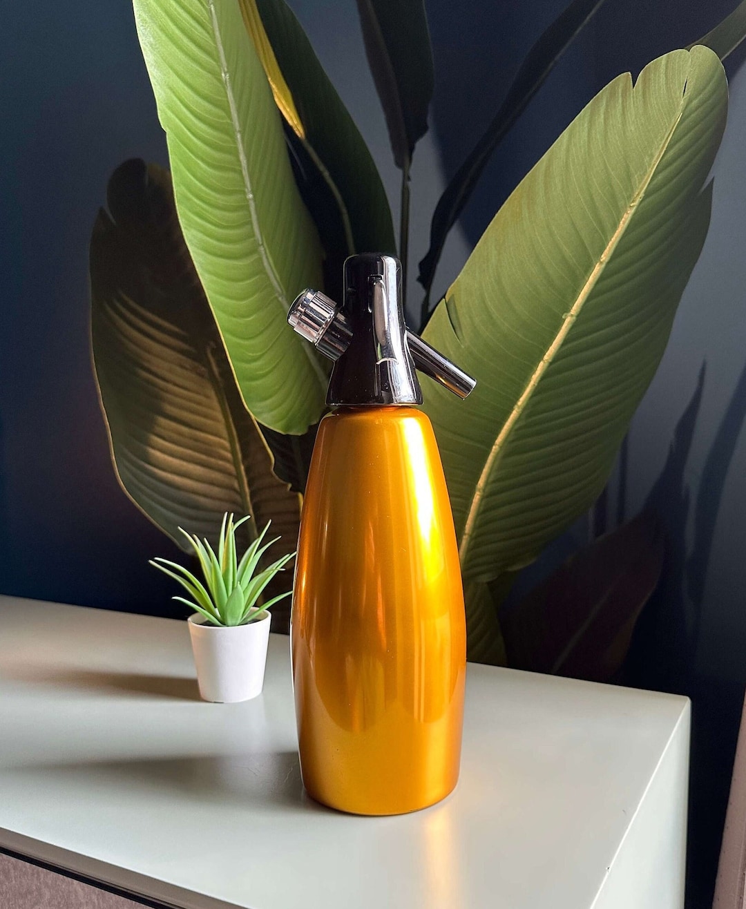 Vintage Retro Black & Gold Seltzer Bottle 60s Mad Men Syphon - Etsy