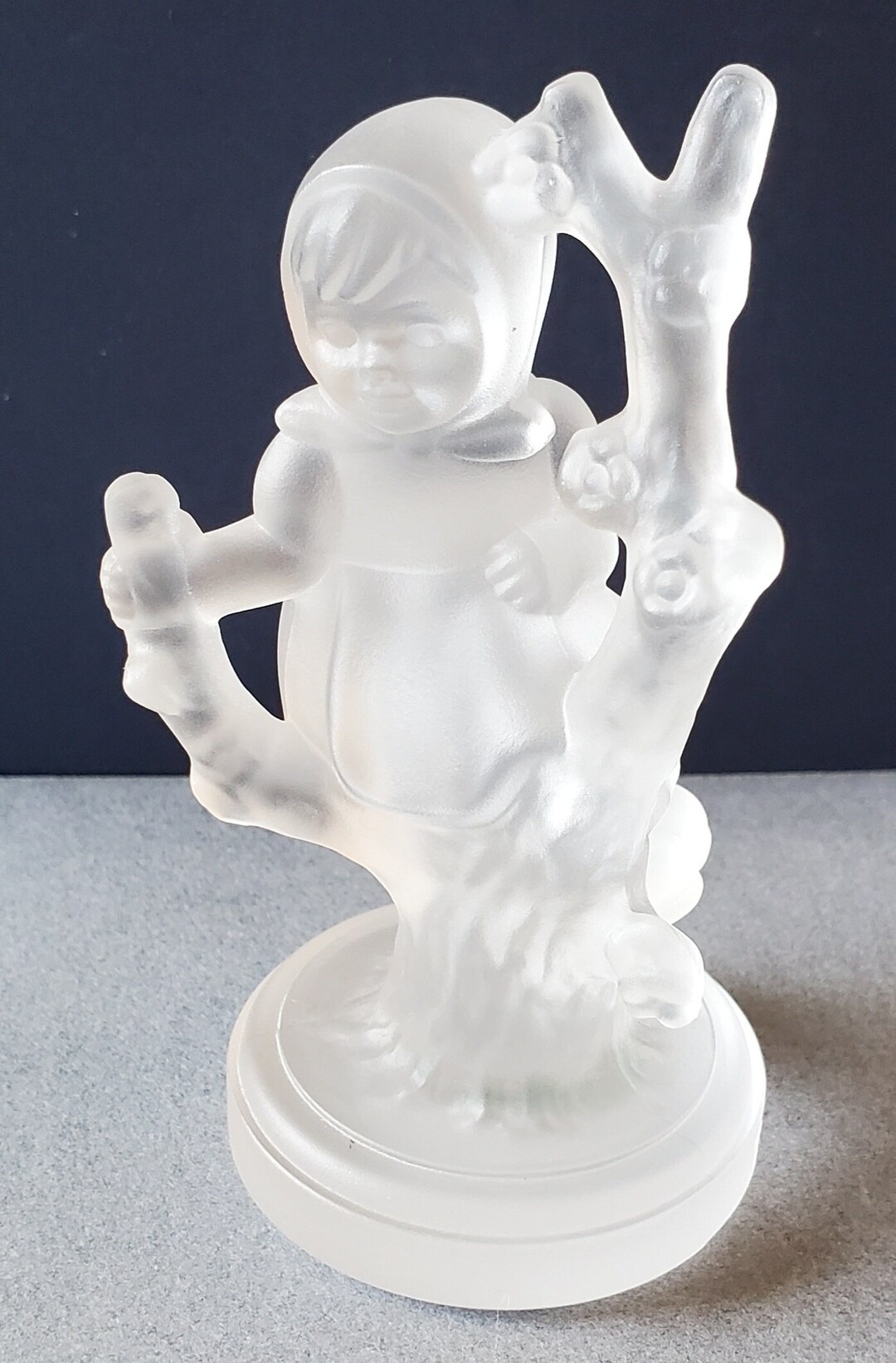 Vintage Goebel Hummel Crystal Figurine: Girl in Apple Tree, 1990 - Etsy