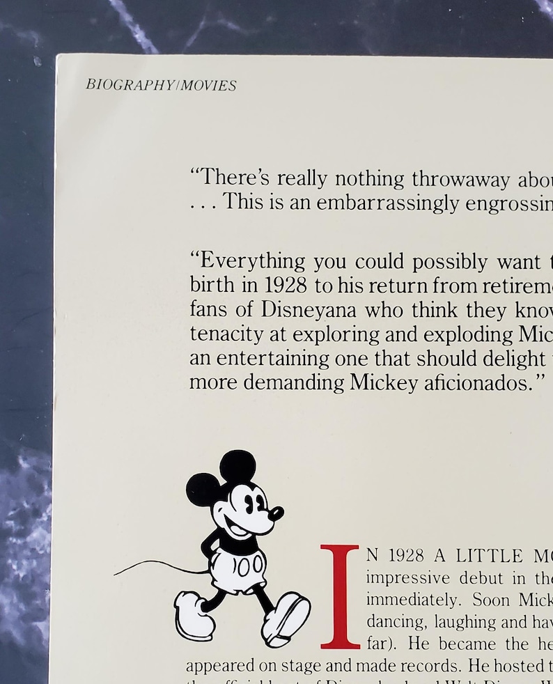 Vintage 1986 Mickey Mouse Biography: His Life and Times - Etsy