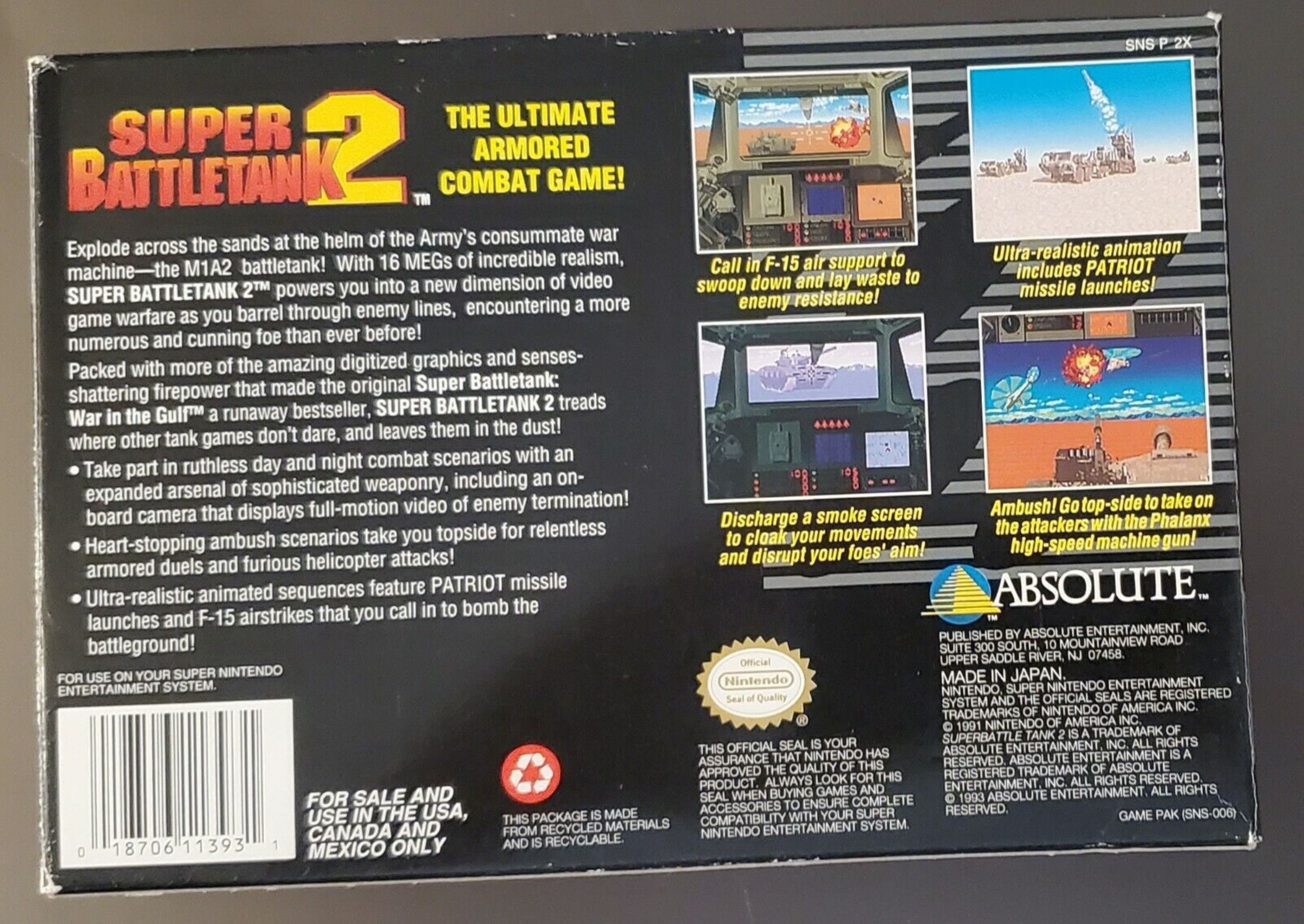 Super Battletank 2 - SNES Video Game - Complete in Box - Etsy