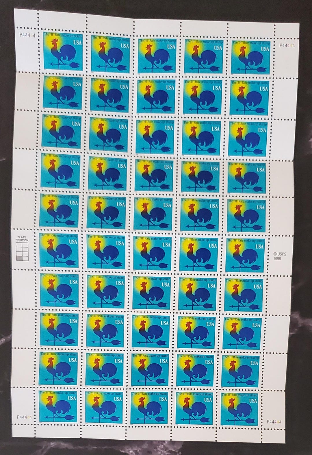 USPS Postage Stamps Scott #3258 Full Sheet of 50 1 Cent Stamps 1998 ...