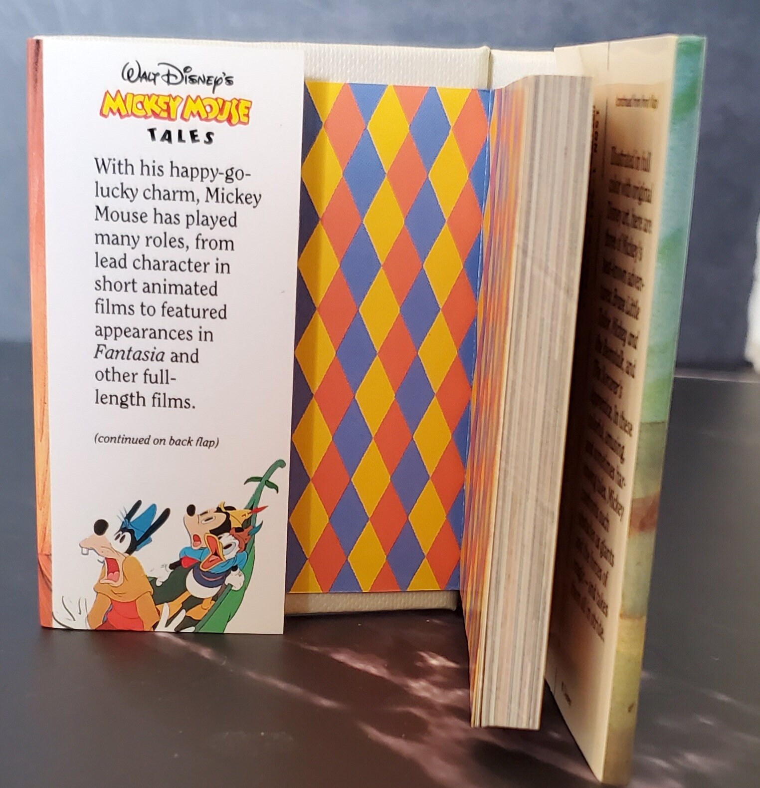 Walt Disney's MICKEY MOUSE TALES Mini Book 1992 Vintage 3 Inch Mickey ...
