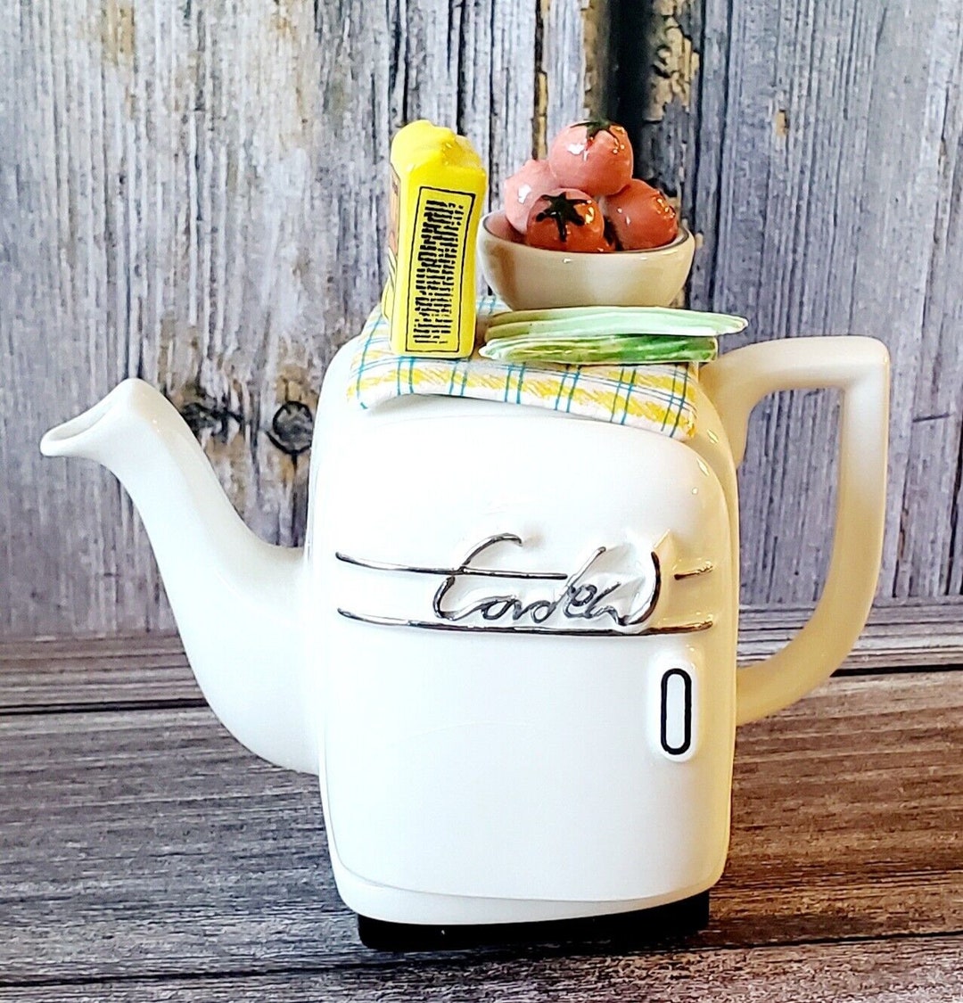 Paul Cardew Refrigerator Fridge Mini Ceramic Teapot Made in England Vintage! Collectible Teapots ...
