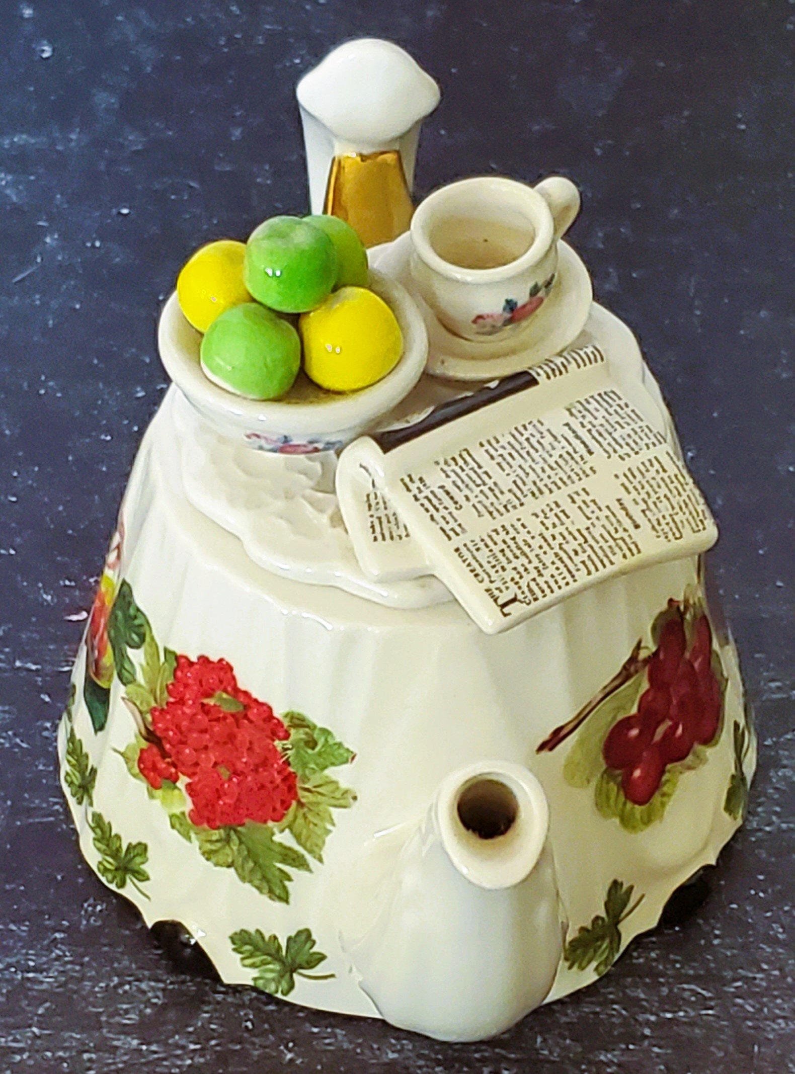 Paul Cardew Portmeirion Teapot Victorian Tea Table 1998 Vintage Mini ...