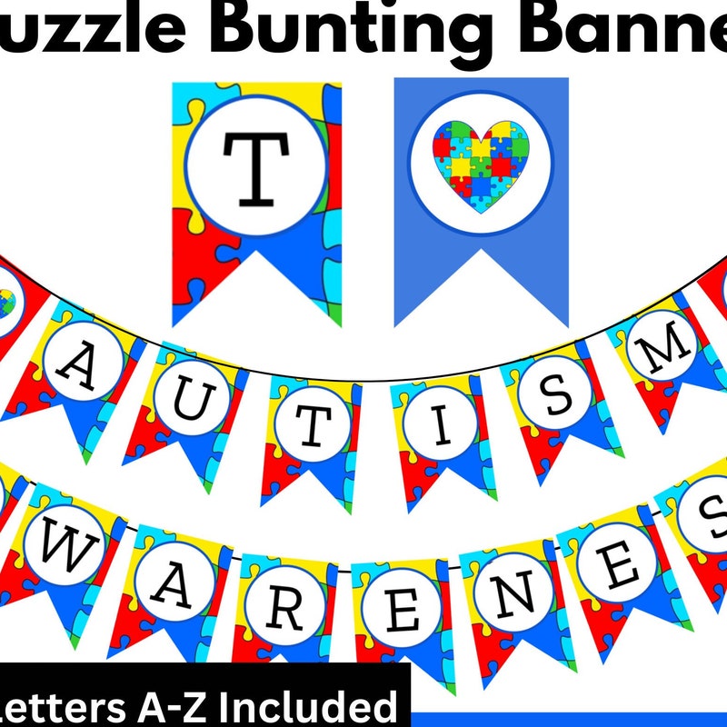 Autism Awareness Month Banner - Etsy