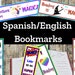 English/spanish/bilingual Reading Bookmarks- 5 Styles/ Ell/read Across ...