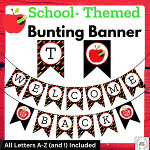Back to School Bunting Banner, Teacher Appreciation Bunting Banner ...