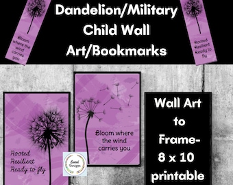 Unframed Military Child Poster With Dandelions and Poem - Etsy