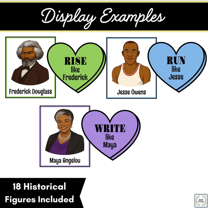 Black History Month Bulletin Board Kit, Black History Month Valentine's ...