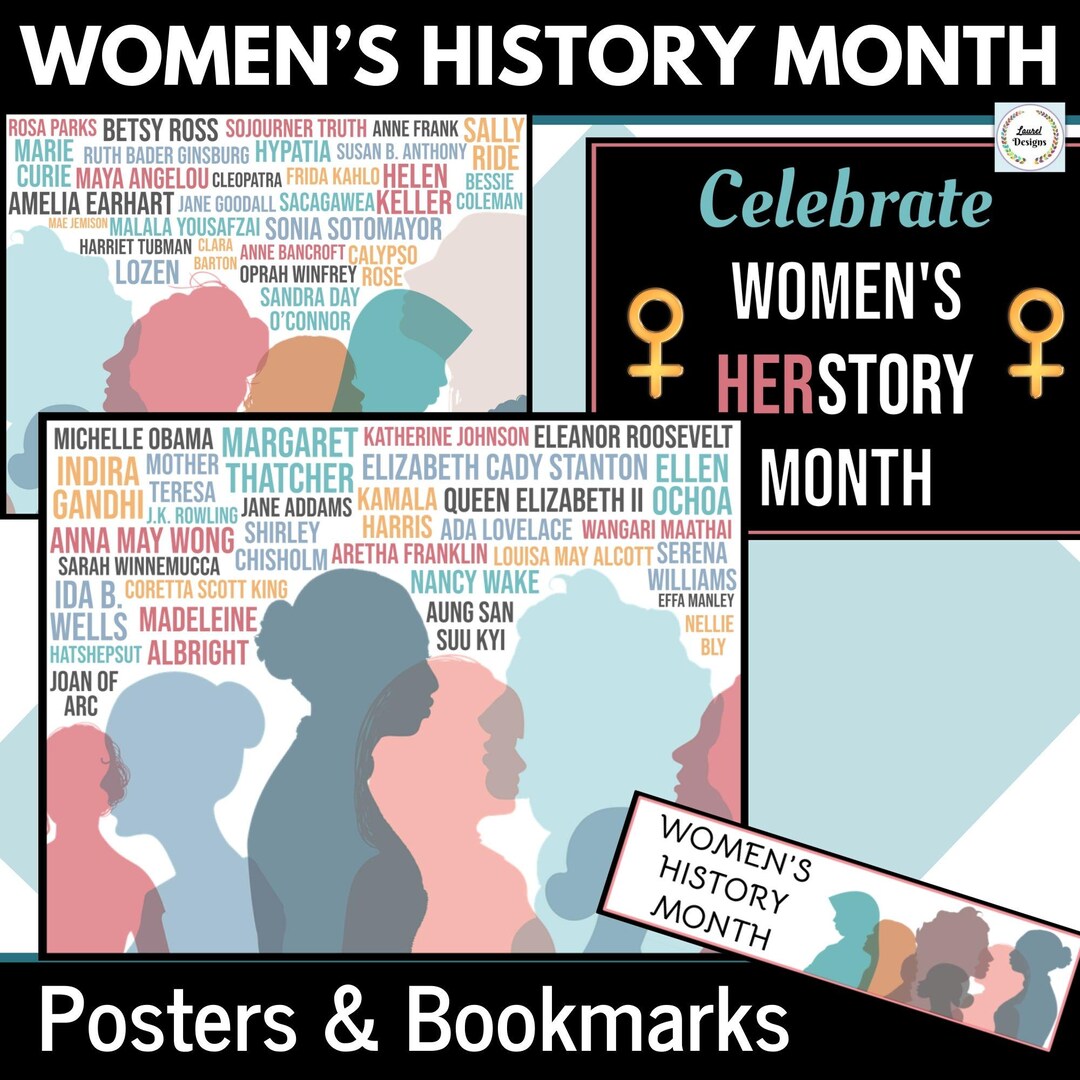 Women's History Month Posters, Bookmarks, Inspirational Women in ...