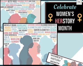 Women's History Month Posters, Bookmarks, Inspirational Women in ...