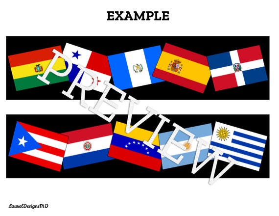 Hispanic Flags Printable