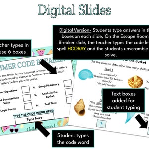 Summer Break Escape Room, Summer Escape Room, Last Day of School, End ...