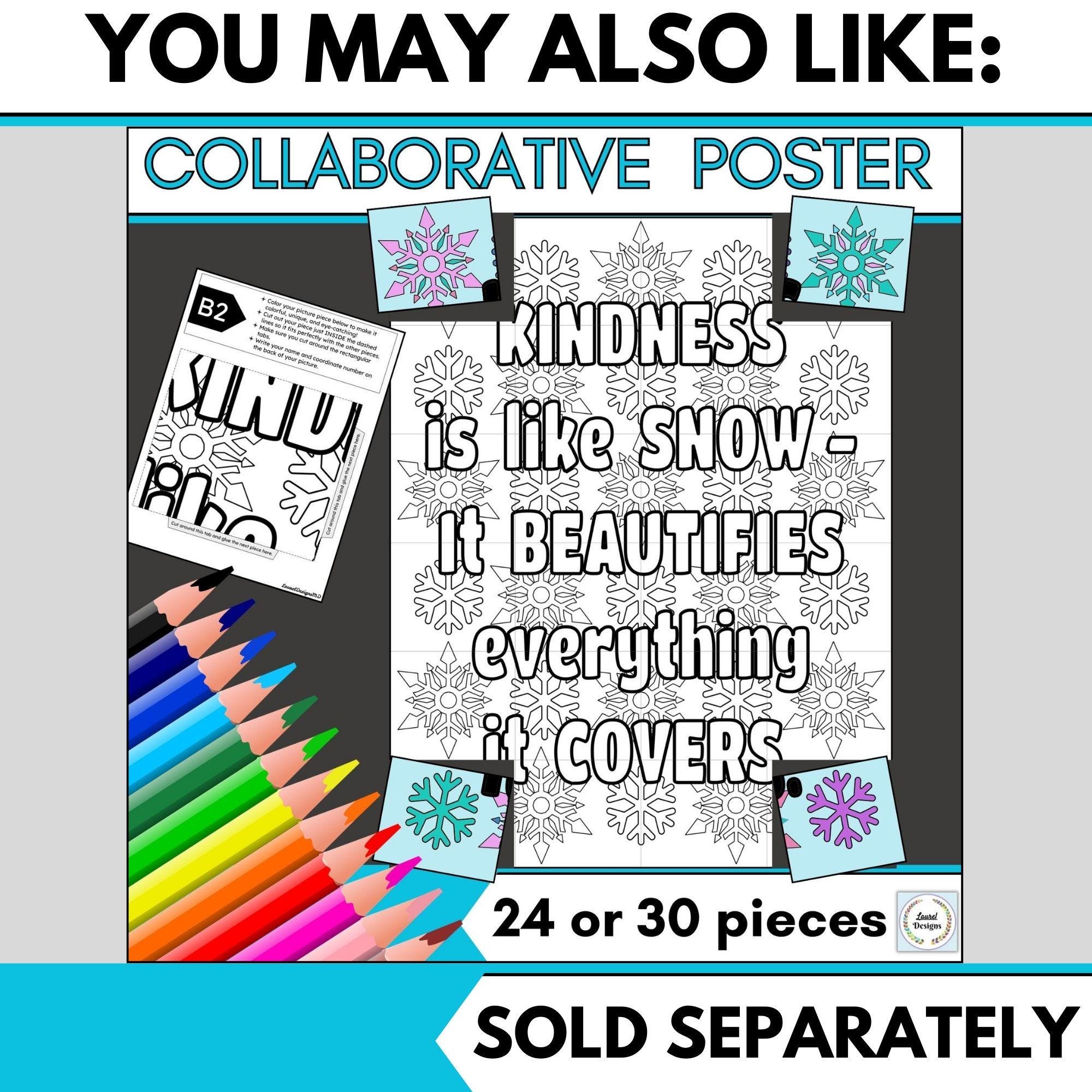 Winter-snowman Bulletin Board, Kindness Theme, It's Cool to Be Kind ...