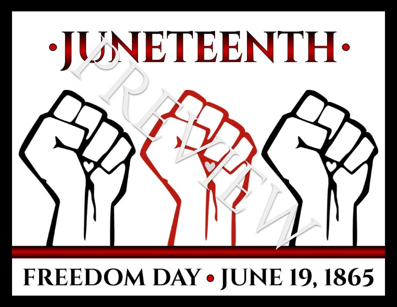 Juneteenth Posters Juneteenth Bookmarks Juneteenth Bulletin - Etsy