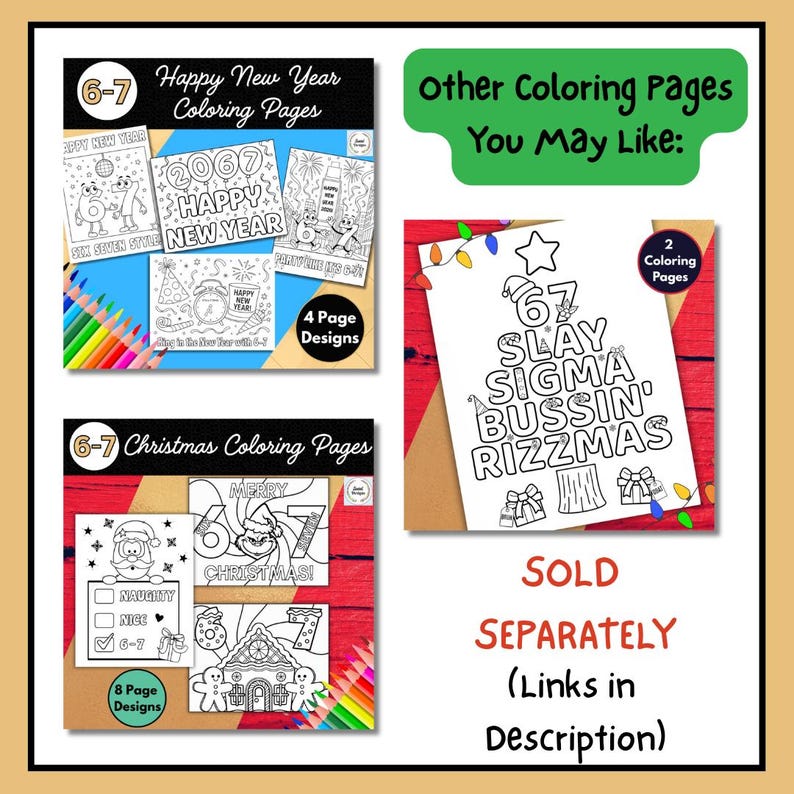 67 Days of School Coloring Pages for Kids, 67 Bruh, 6-7, Six Seven ...
