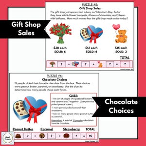 Valentine's Day Escape Room, Math Puzzles, Logic Puzzles DIGITAL ...