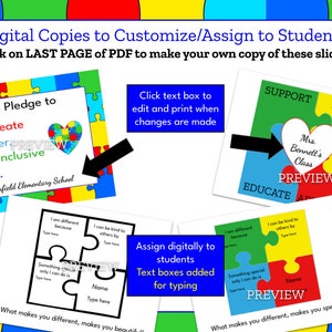 Autism Awareness Bulletin Board Poster Set Student - Etsy