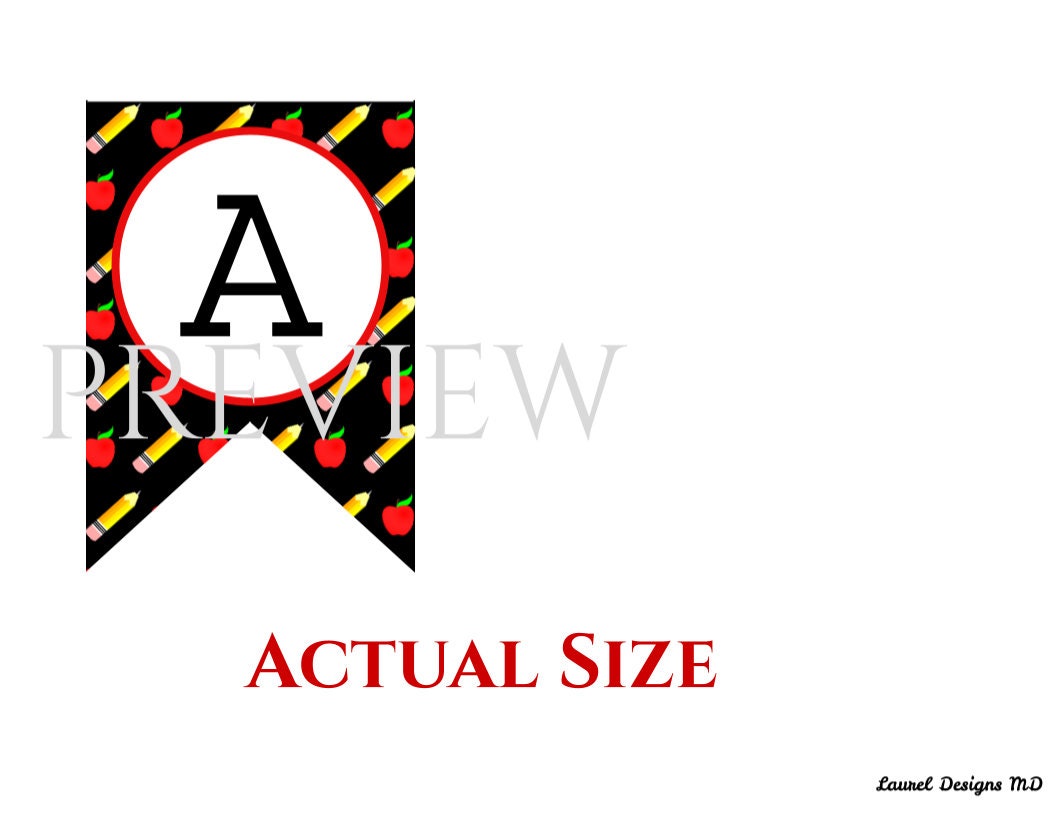 Back to School Bunting Banner, Teacher Appreciation Bunting Banner ...