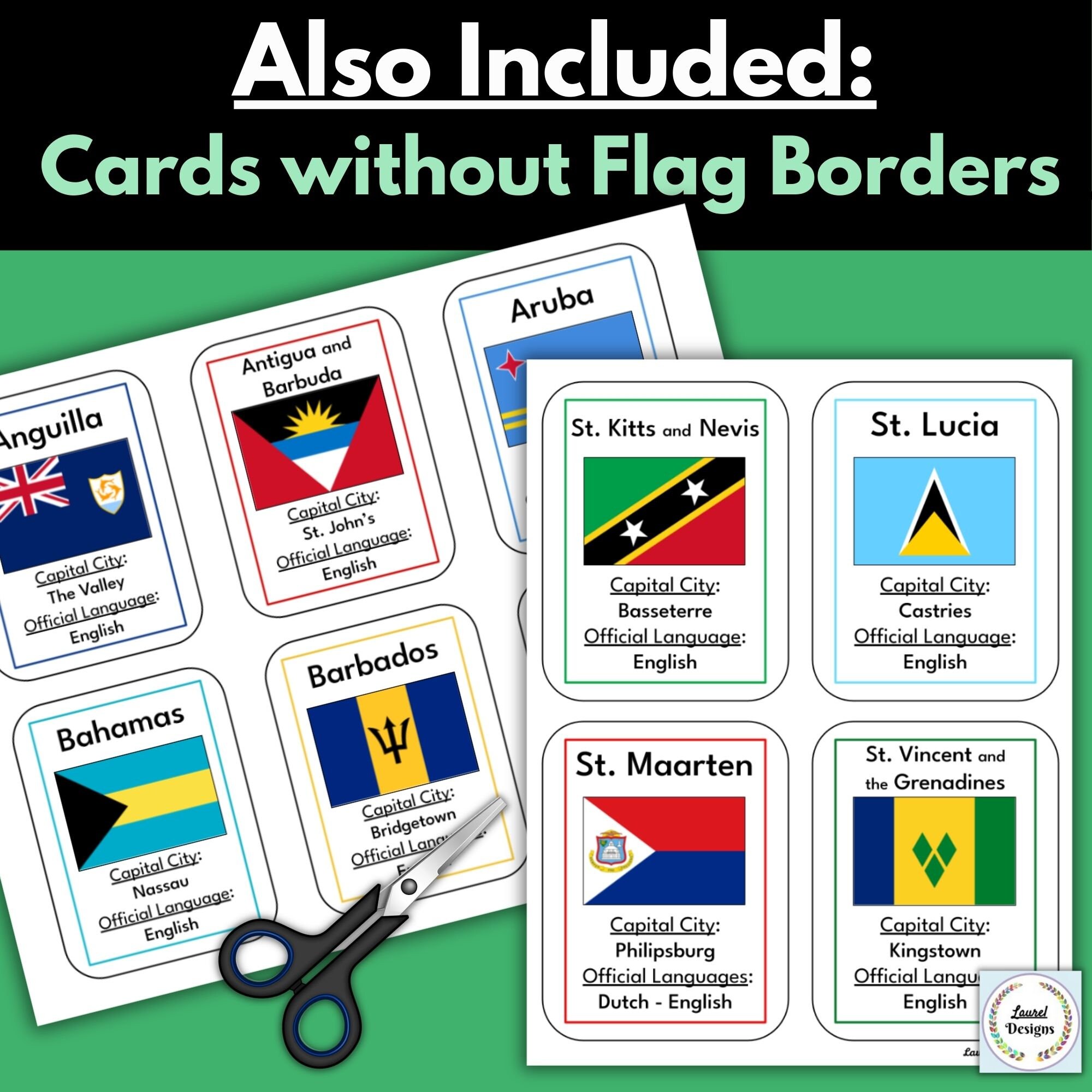 Printable Caribbean American Heritage Month Flash Cards, Caribbean ...