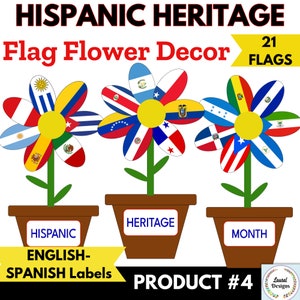 Hispanic Heritage Month Classroom Bundle, Bulletin Board Decor, Clip ...