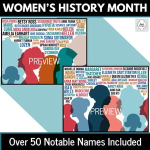 Women's History Month Posters, Bookmarks, Inspirational Women in ...