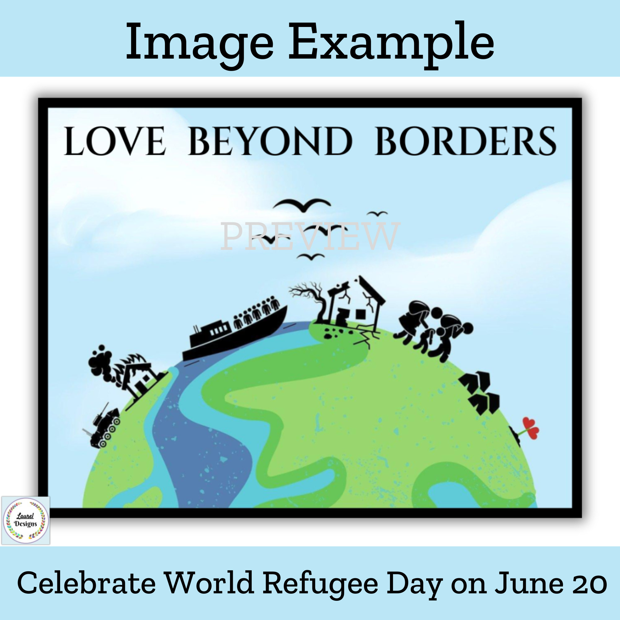 Printable World Refugee Awareness Month Posters, World Refugee Day ...