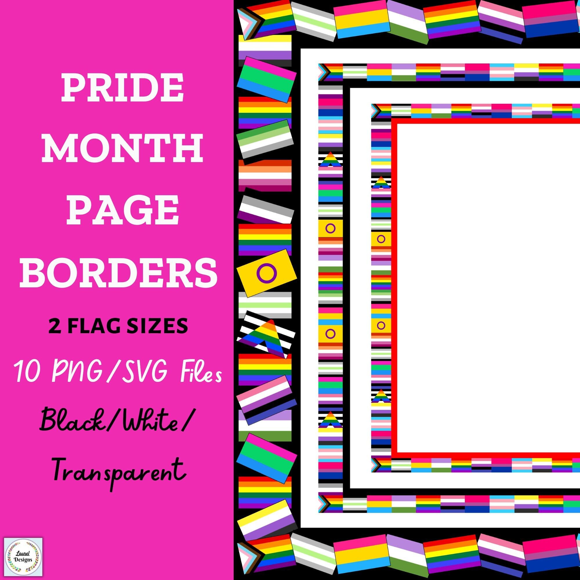 Pride Month-lgbtqia Page Borders, Document Frames, Gay, Lesbian ...
