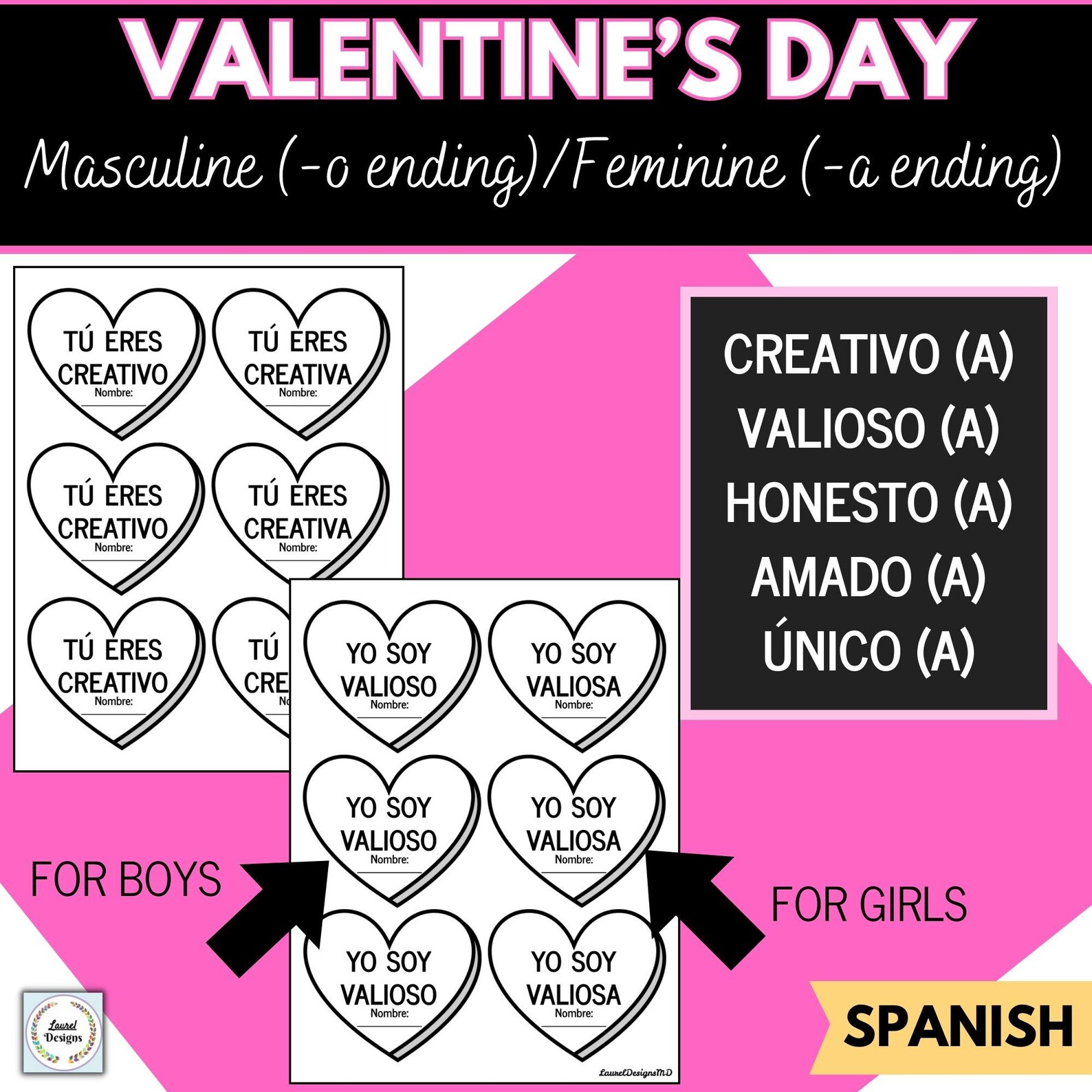 Valentine's Day Conversation Heart Affirmations, Candy Hearts, Bulletin ...