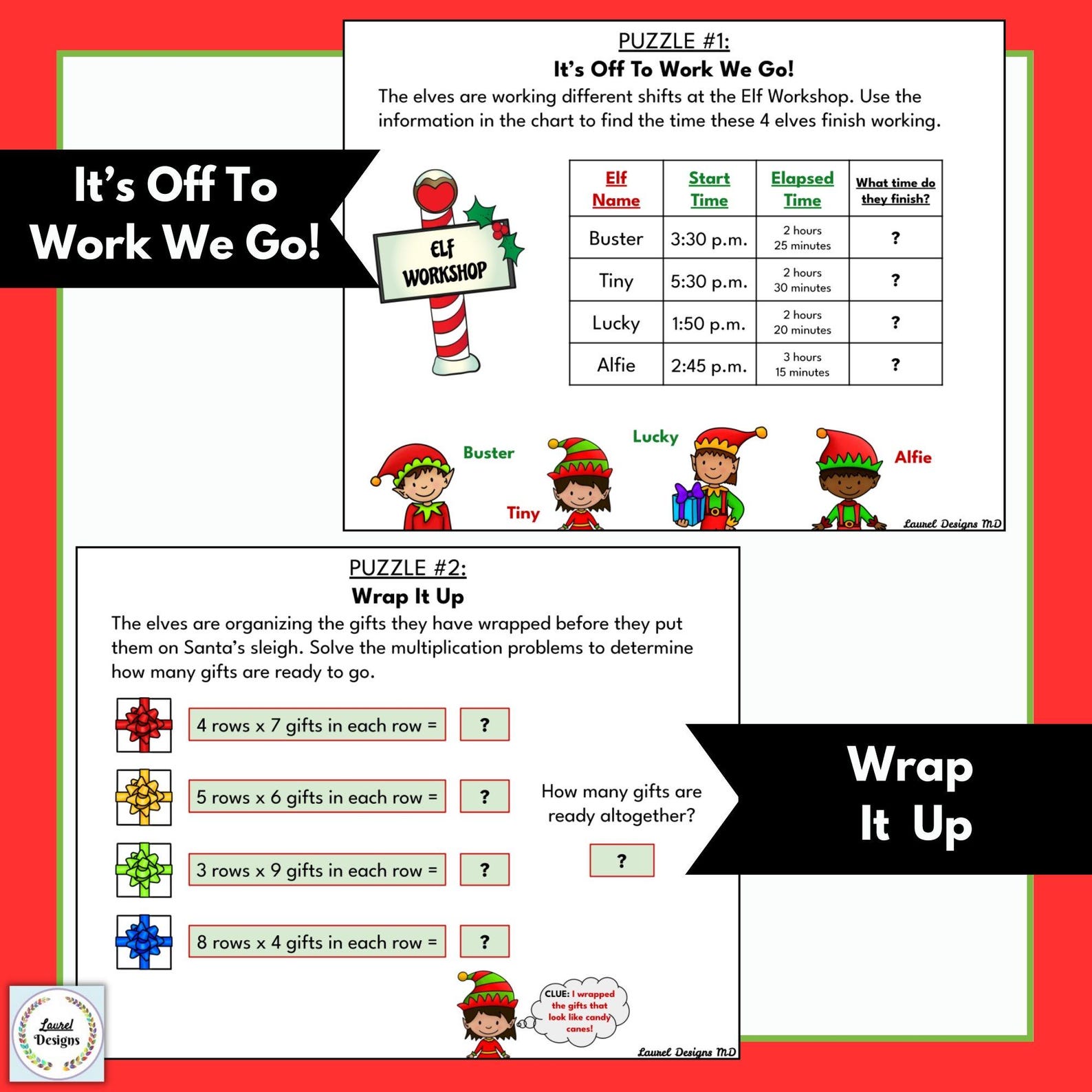 Christmas Escape Room, Elf Escape Room, Holiday Puzzles, Math Puzzles ...