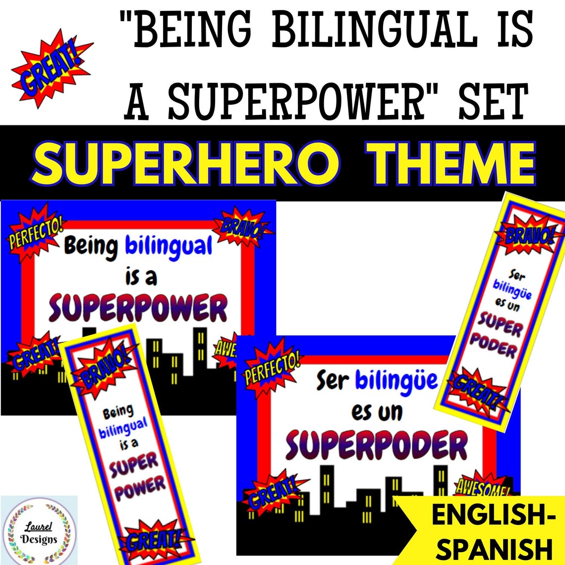 Being Bilingual is a Superpower Poster Printable/bookmark english ...