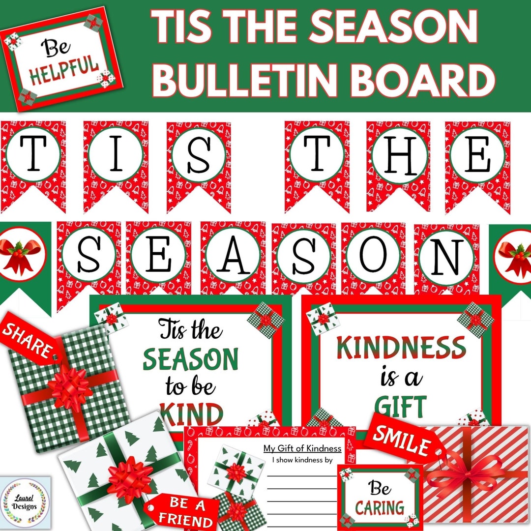 Christmas Bulletin Board, December Bulletin Board, Tis the Season ...