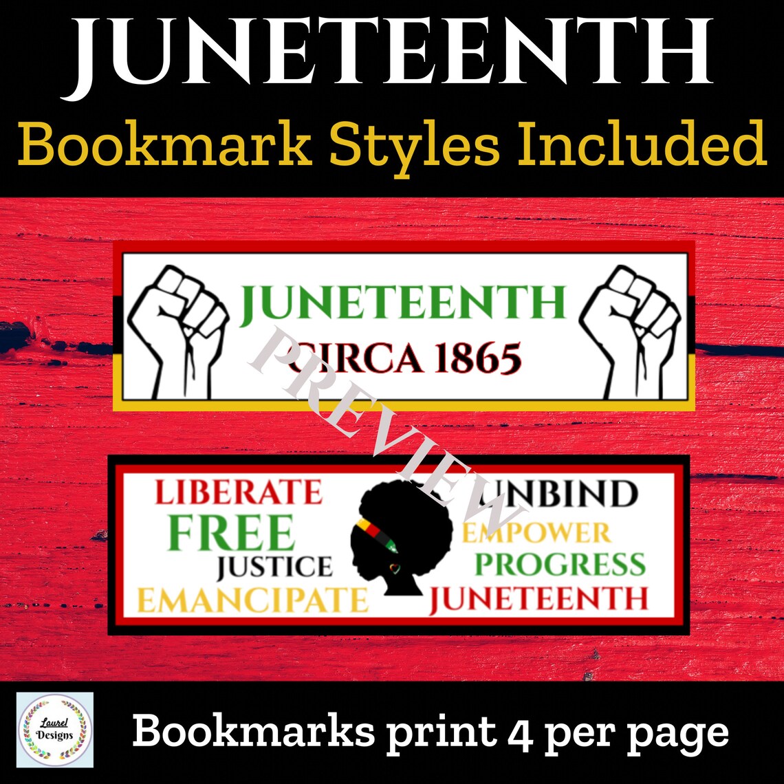 Juneteenth Posters Juneteenth Bookmarks Juneteenth Bulletin - Etsy