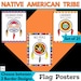 Native American Heritage Month Tribe Posters, Tribe Flags, Bulletin ...