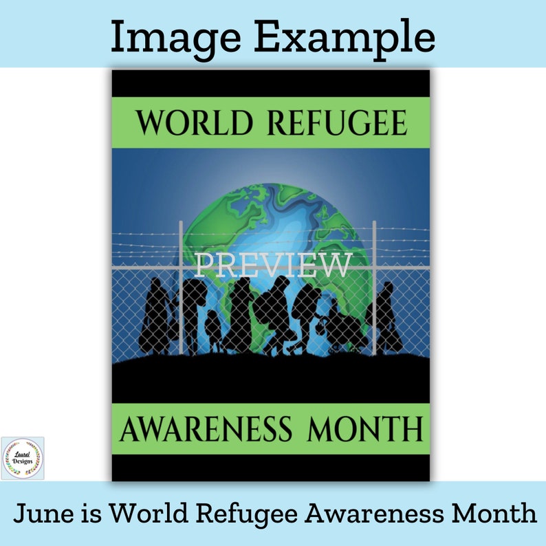 Printable World Refugee Awareness Month Posters, World Refugee Day ...