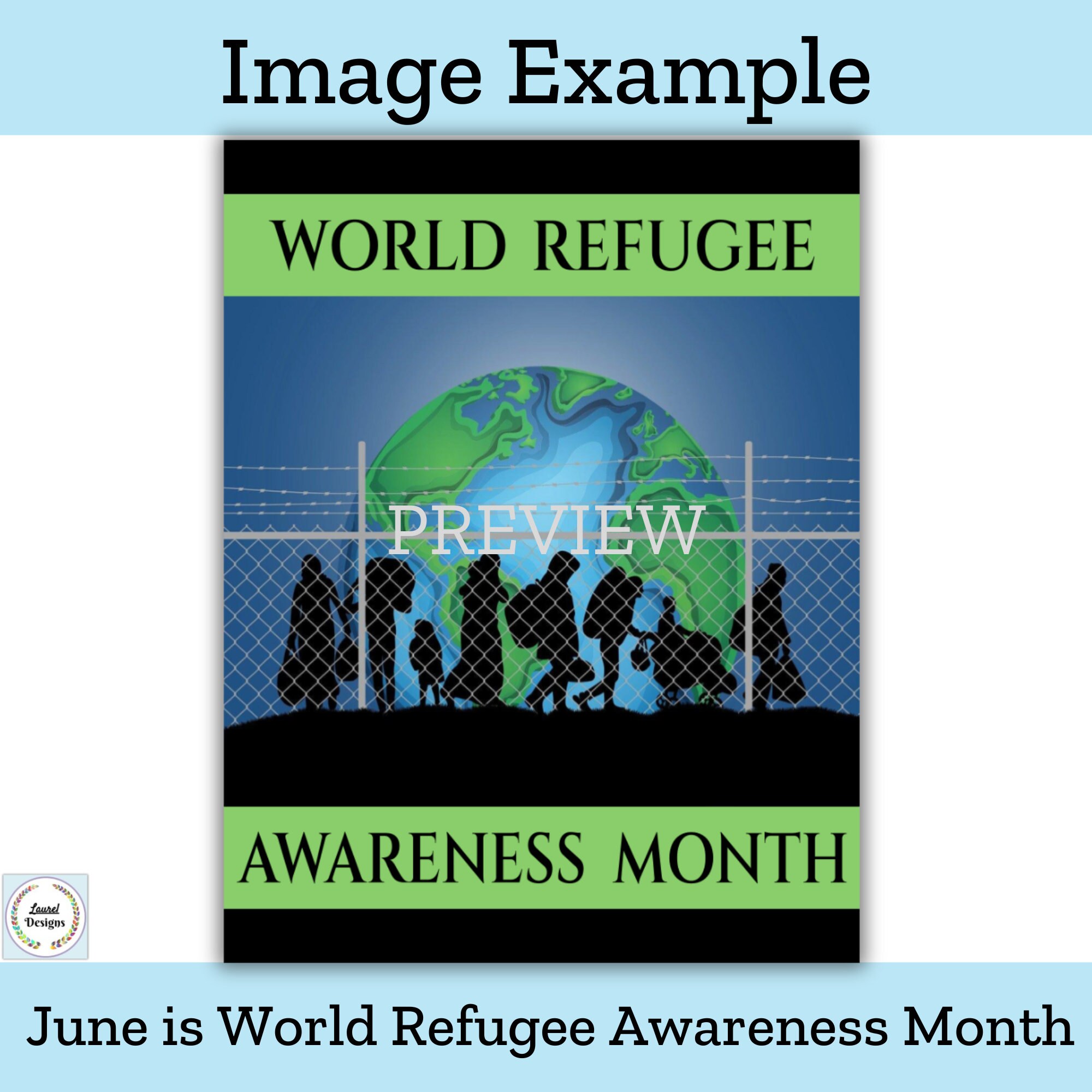 Printable World Refugee Awareness Month Posters, World Refugee Day ...